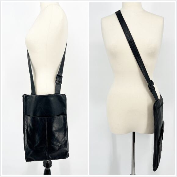 HOBO | Bags | Vintage Hobo International Explore Crossbody Bag Black ...